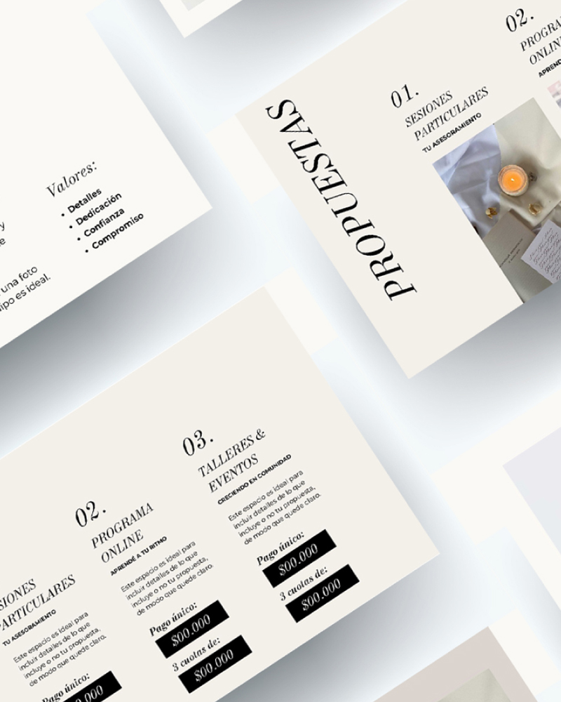 Plantilla para presentación de servicios - Raiz Design Studio